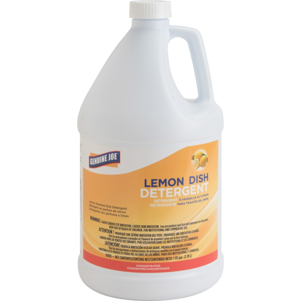 Genuine Joe Dish Detergent Liquid Lemon Scent 4/1 gallon – Evolve Wholesale